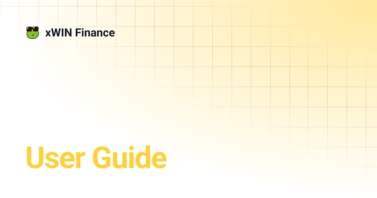 User Guide | xWIN Finance
